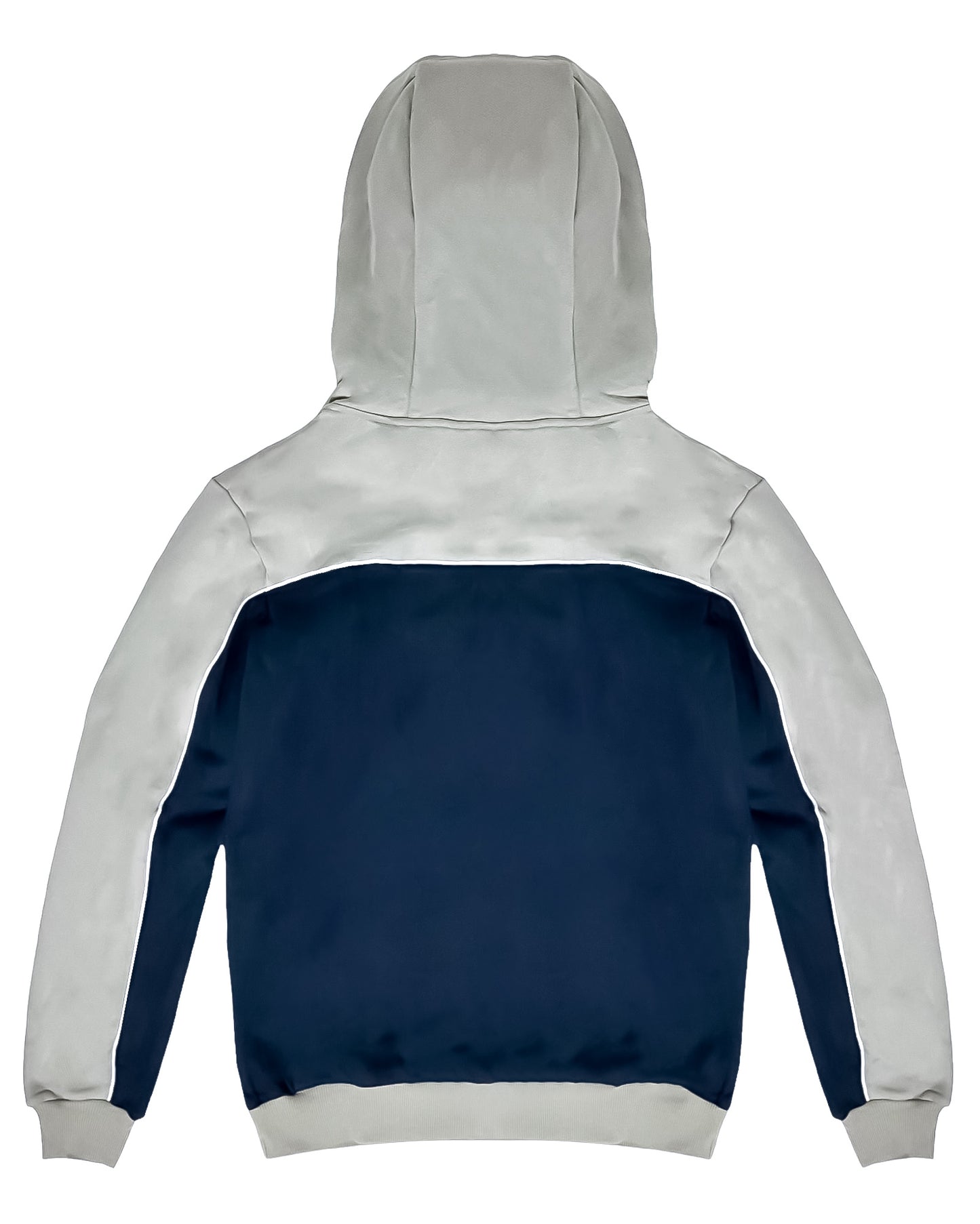 Two-Tone Heavyweight Zip Up Hoodie - Grey & Navy – Double Up